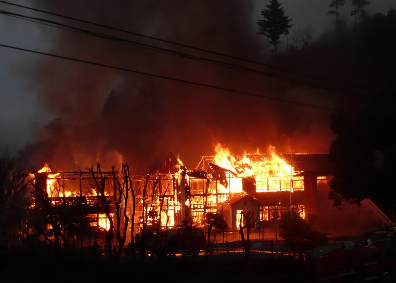 school burning down today