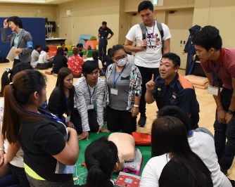 104 Filipino trainee care workers undergo disaster training in Yokohama ...
