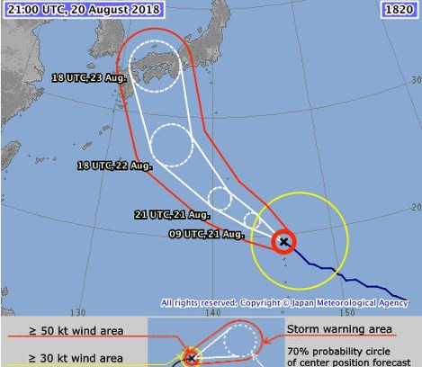 Two consecutive typhoons approach southern, western Japan, heavy rain ...