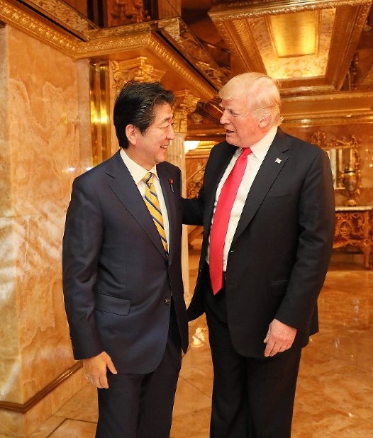 Trump, Abe emphasize close ties during NY dinner as trade looms as ...