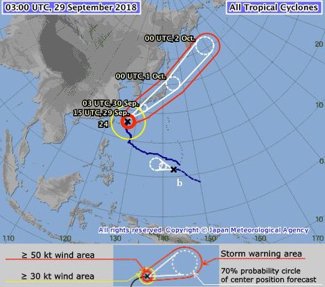 5 injured as Typhoon Trami hits southern Japan - The Mainichi