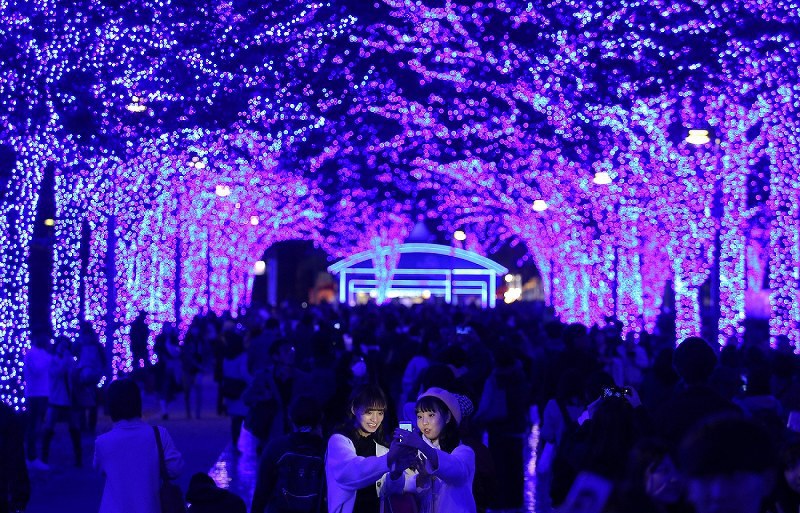 In Photos: Blue lighting transforms Shibuya into winter wonderland ...
