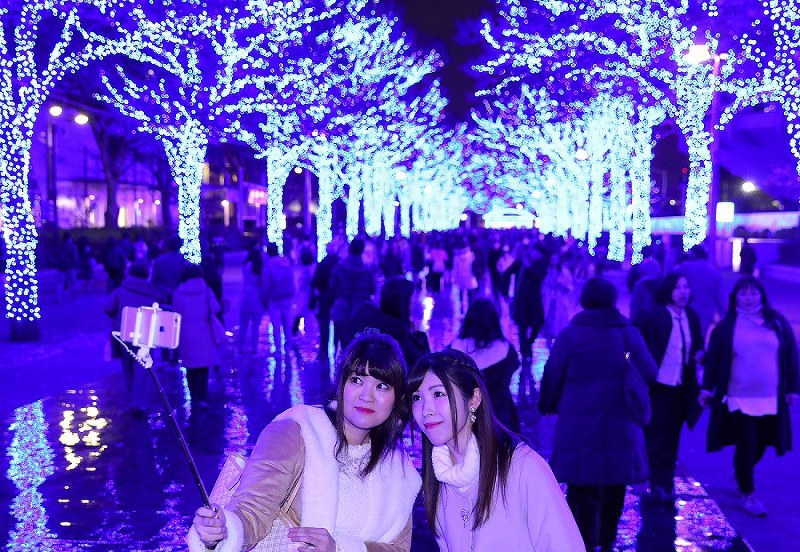 In Photos: Blue lighting transforms Shibuya into winter wonderland ...