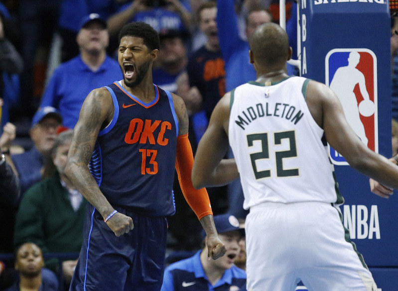 NBA: George powers Thunder past Bucks for 5th straight win - The Mainichi