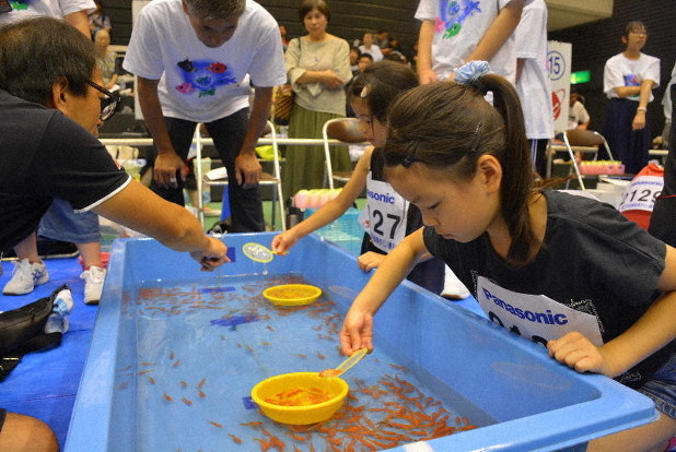 Thousands converge on Nara Pref. city for nat'l goldfish-catching ...