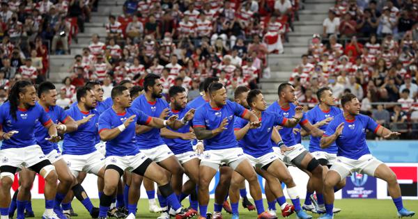 In Photos: Japan charges on at Rugby World Cup with win over Samoa ...