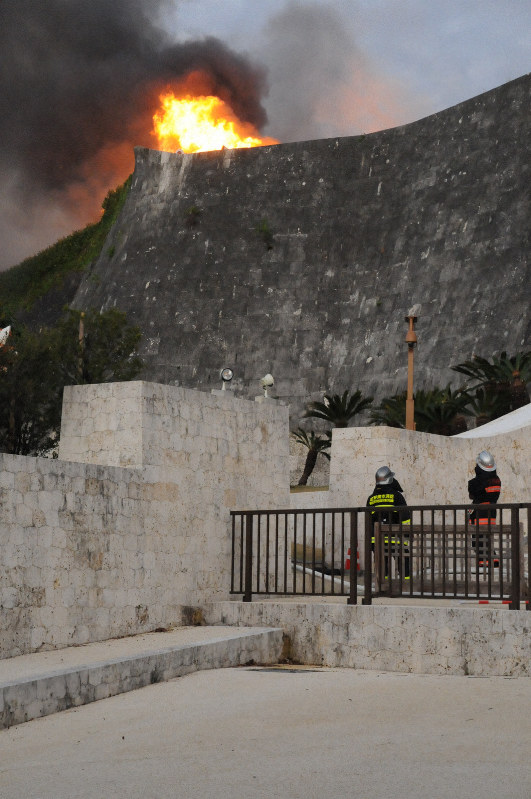 In Photos: Flames rip through World Heritage site castle in Okinawa ...
