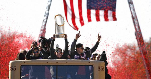 Washington Nationals fans rejoice in red as hometown heroes are honored ...