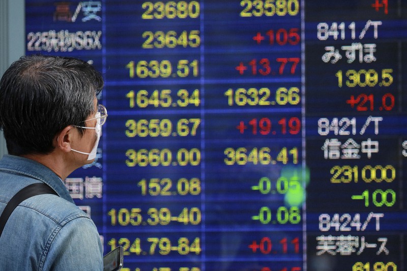 Asian shares rise after Wall Street gains on solid earnings - The Mainichi