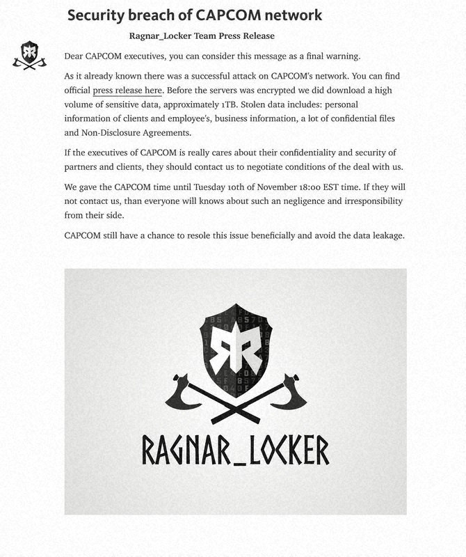 Japan game firm Capcom subjected to alleged data leak by hackers seeking payout - The Mainichi