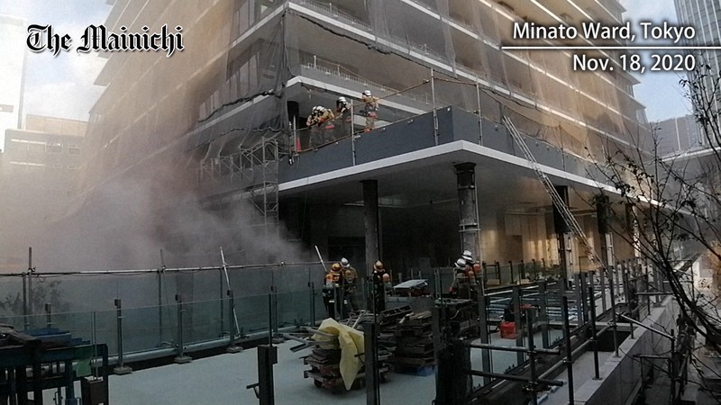 Video News: Fire at luxury skyscraper condo under construction in Tokyo ...