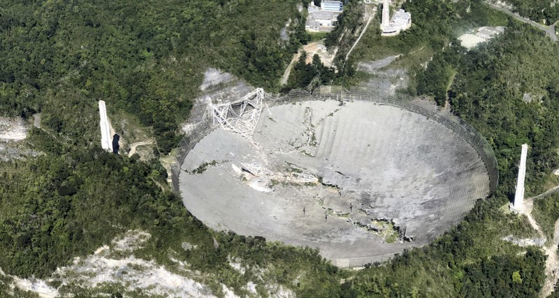 Huge Puerto Rico radio telescope, already damaged, collapses - The Mainichi