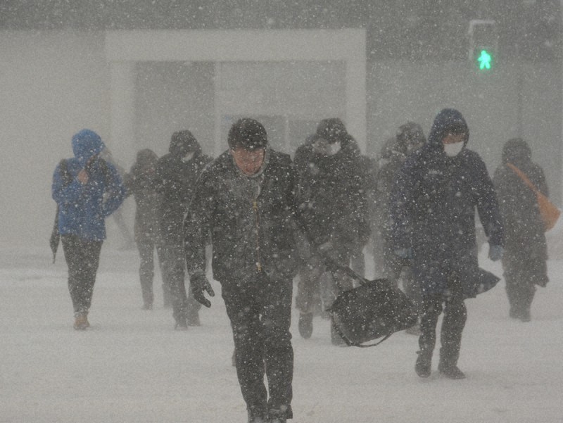 Blizzard hits northern Japan's Akita Pref., disrupts morning travel ...