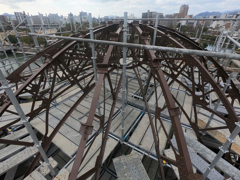 In Photos: Preservation work at Hiroshima's Atomic Bomb Dome - The Mainichi