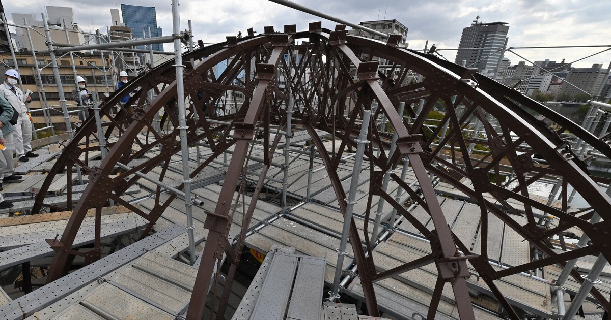 In Photos: Preservation work at Hiroshima's Atomic Bomb Dome - The Mainichi