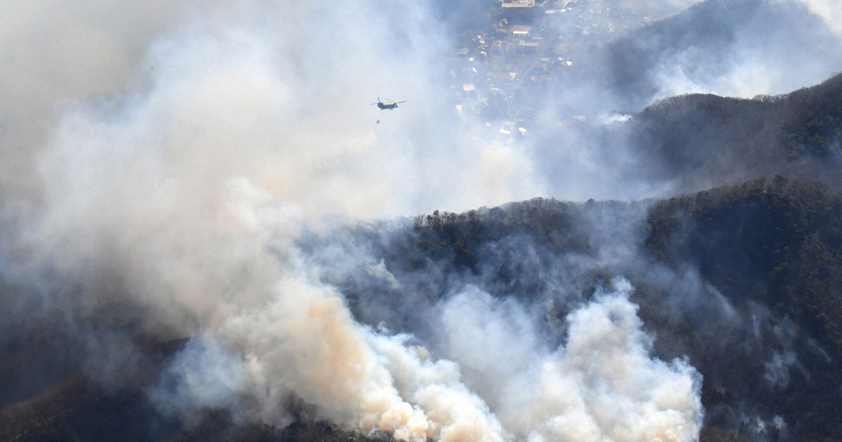 In Photos: Wildfire burns across more than 10 hectares of east Japan ...