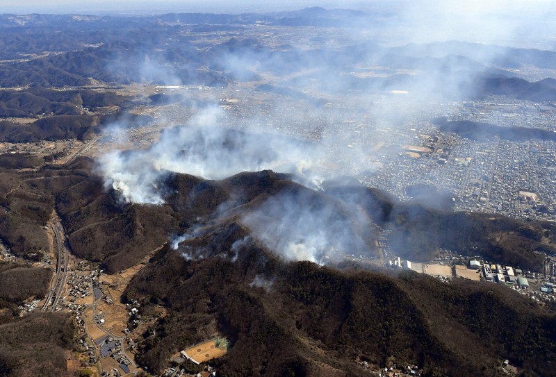 In Photos: Wildfire burns across more than 10 hectares of east Japan ...
