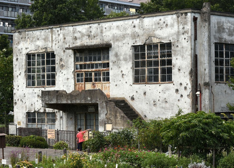 Bullet- and bomb-blasted WWII factory building in Tokyo to open to ...
