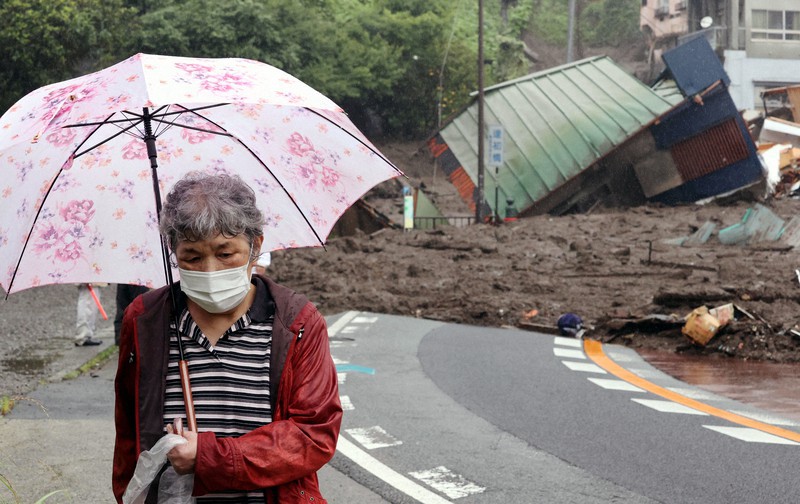 In Photos: Mudslide devastates central Japan city - The Mainichi