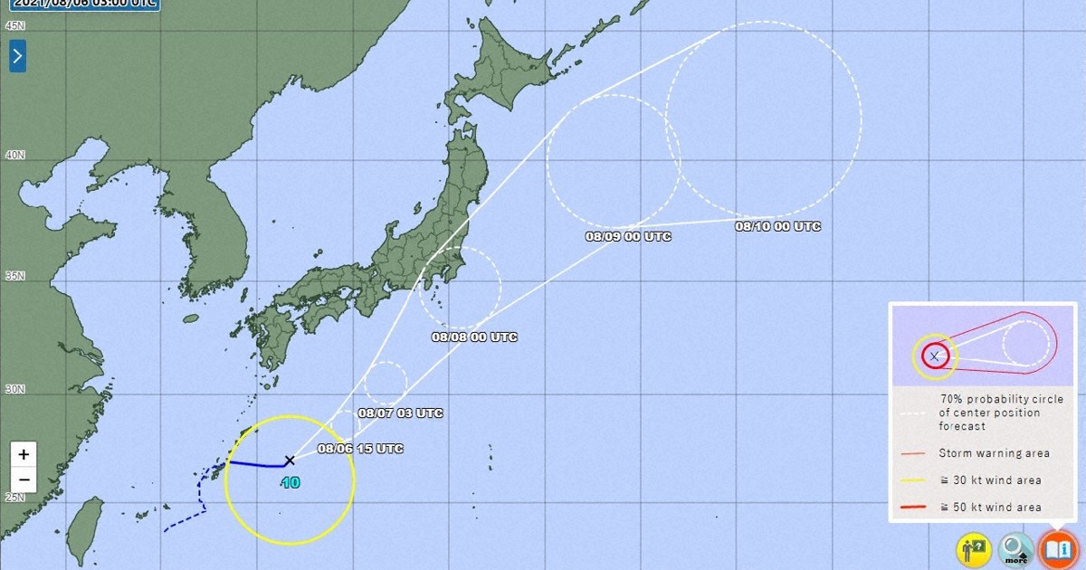 Typhoon Mirinae on course to approach eastern Japan through Aug. 8 ...