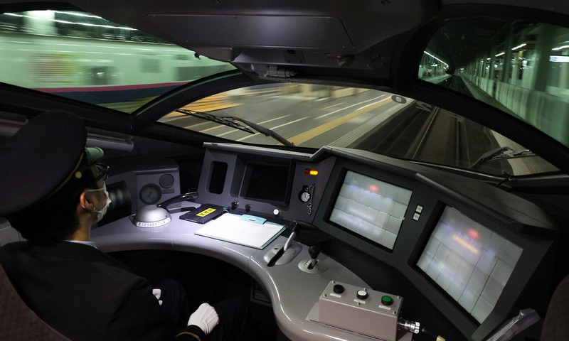 In Photos: Aboard an automated shinkansen bullet train test in Niigata ...