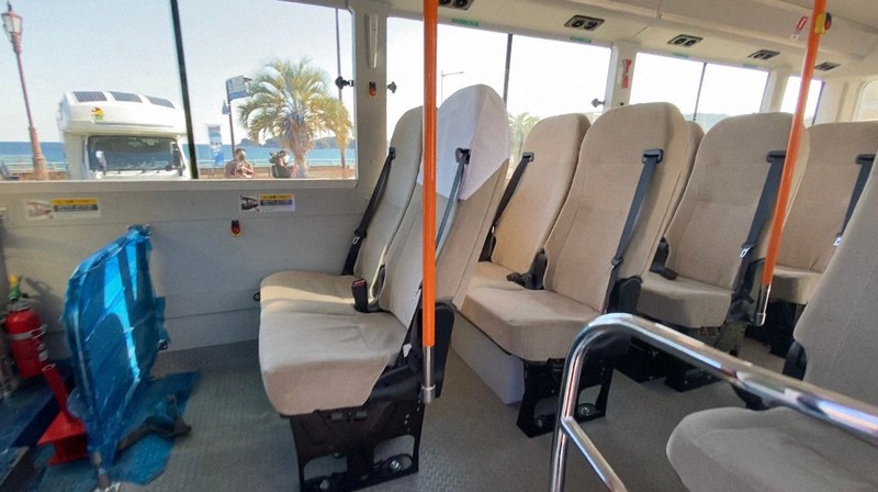 The view from a test run of Japan's dual-mode vehicles traveling rails ...