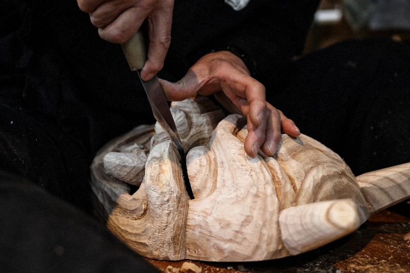 In Photos: Akita Pref. craftsman carves life into traditional demon ...