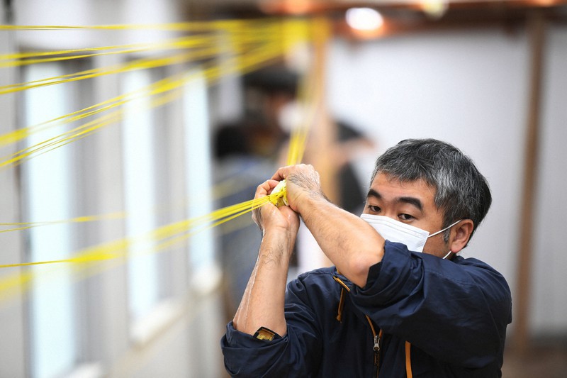 In Photos: Special silk strings created for Japanese instruments using ...