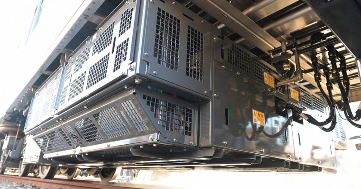 In Photos: Japan's 1st test train powered by fuel cell, rechargeable ...