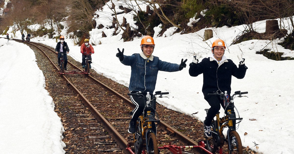 Scenic bicycle-driven trolley rides on abandoned railway start for ...