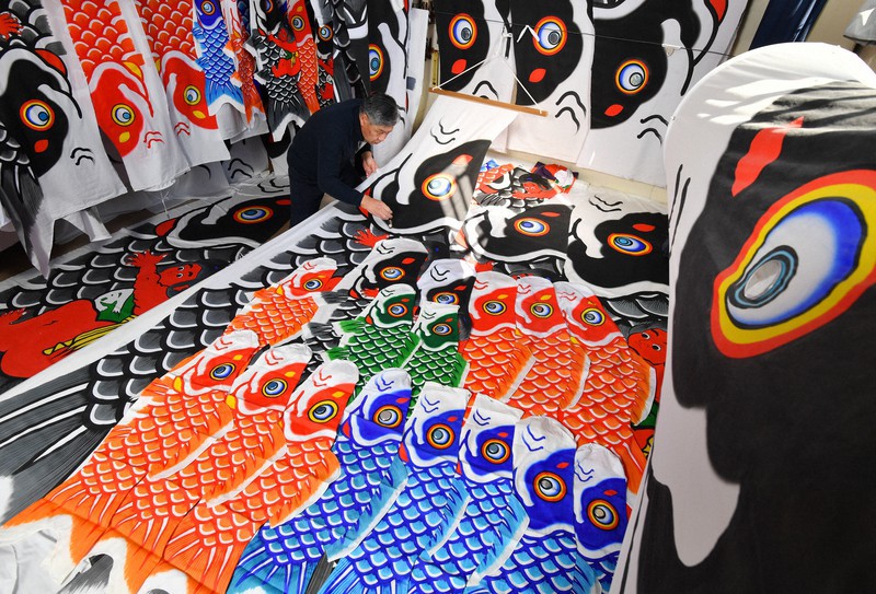 In Photos: Traditional hand-painted carp streamers ready to fly in ...