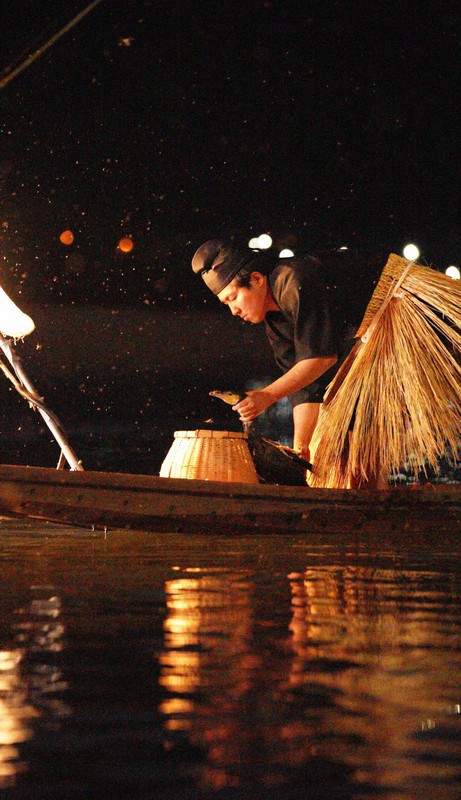 In Photos: Lights glow over Hiroshima river as traditional cormorant ...
