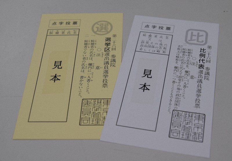 Tokyo city official checked visually impaired man's ballot during upper ...