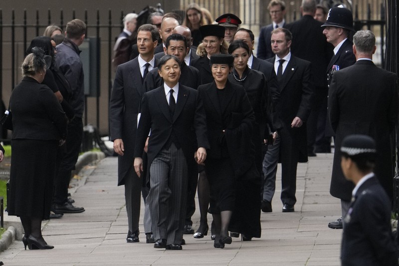 Japan's Imperial Couple attend Queen Elizabeth's state funeral without ...