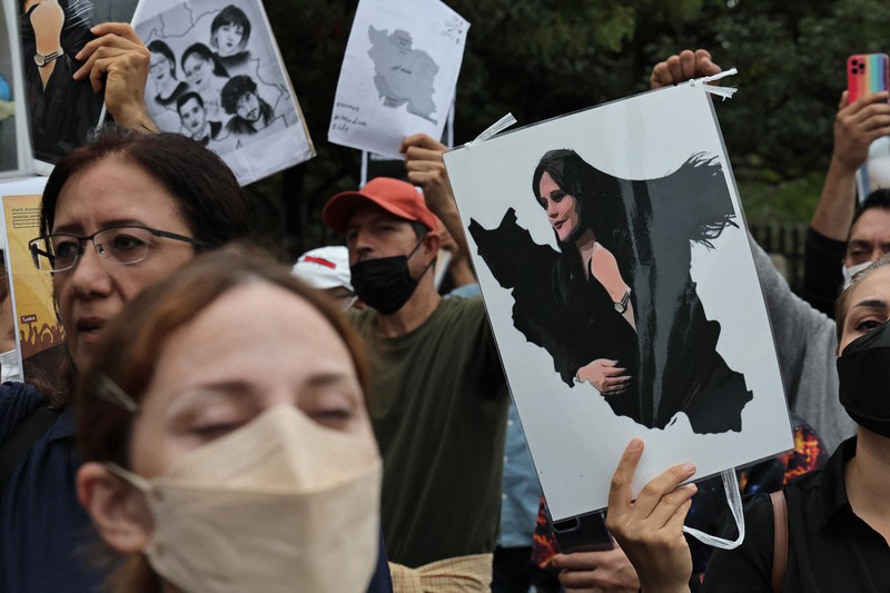 In Photos: Iranians in Japan protest for freedom in their homeland ...