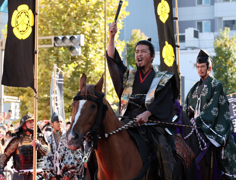 In Photos: People flock to see megastar Takuya Kimura parade as samurai ...