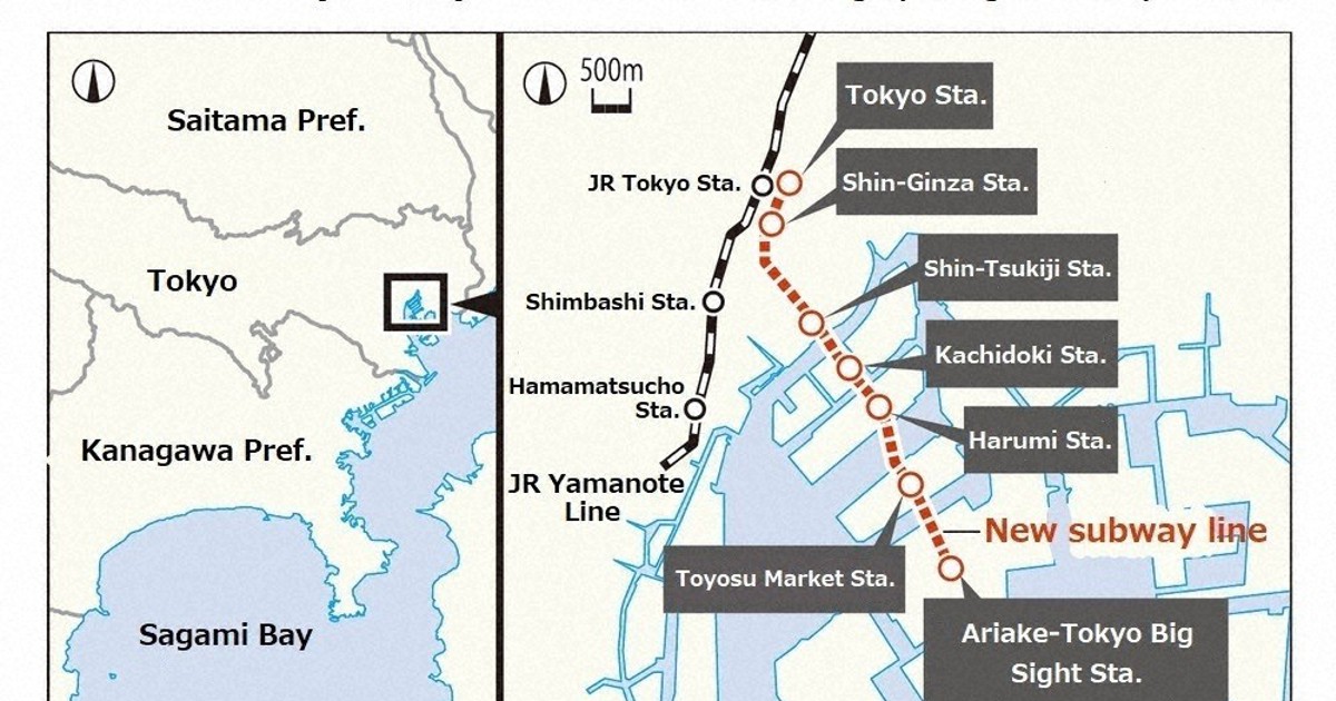 New subway line connecting Tokyo Station, waterfront area planned for ...