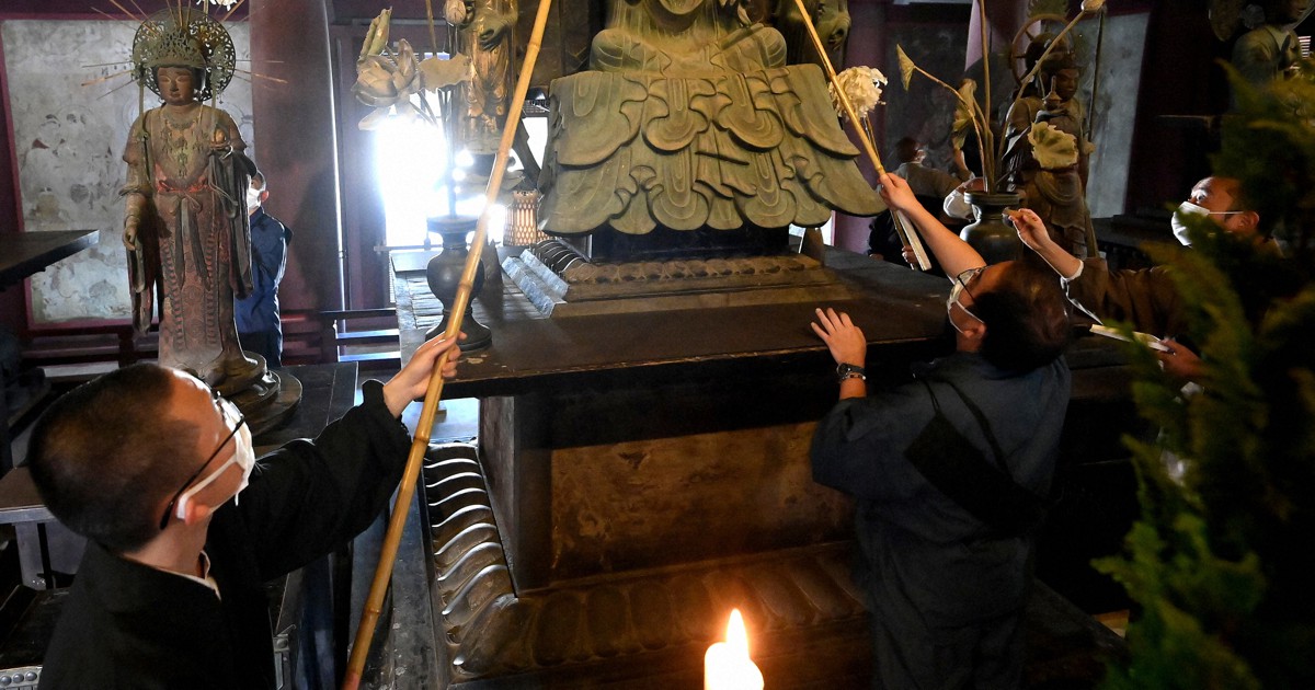 Buddhist statues get annual dust-down at World Heritage Horyuji temple ...