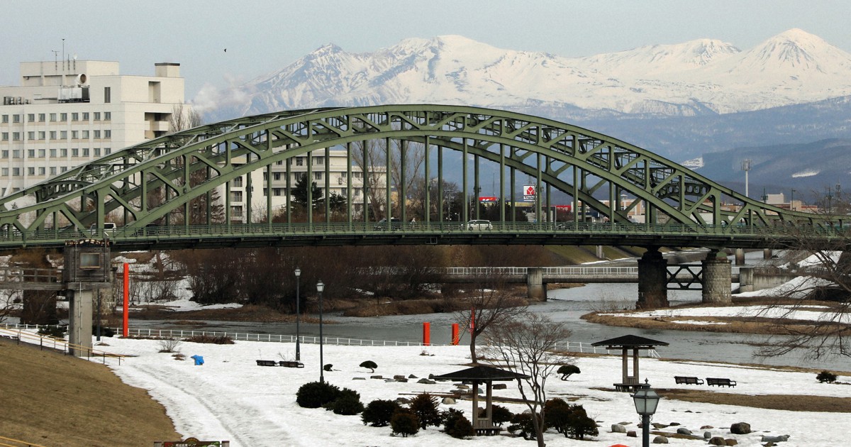 Retro Japan: Graceful arches of 1932 bridge stand out against Hokkaido ...