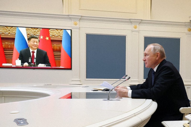 Putin, Xi vow closer ties as Russia bombards Ukraine again - The Mainichi
