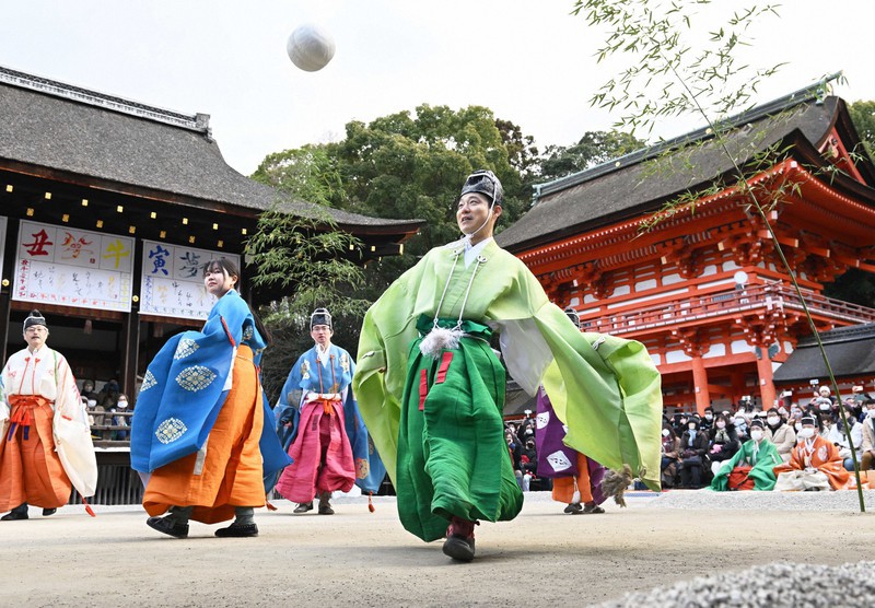 In Photos: Year's 1st 'kemari' ancient Japanese football game staged at ...