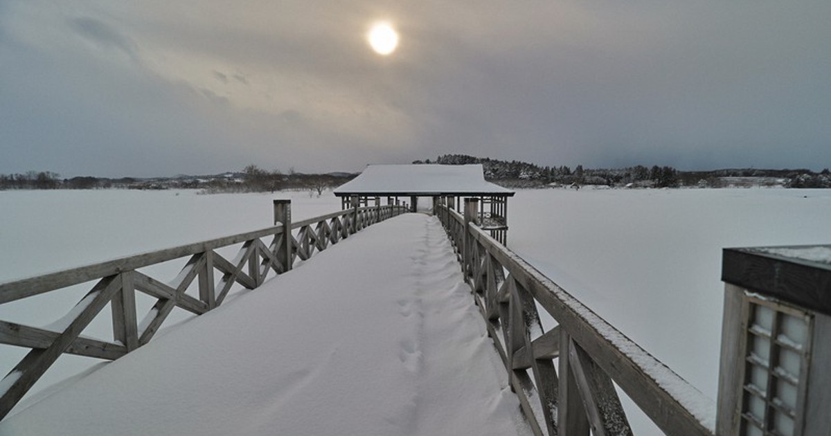 In Photos: Silvery scenes of Japan's longest wooden bridge crossing ...