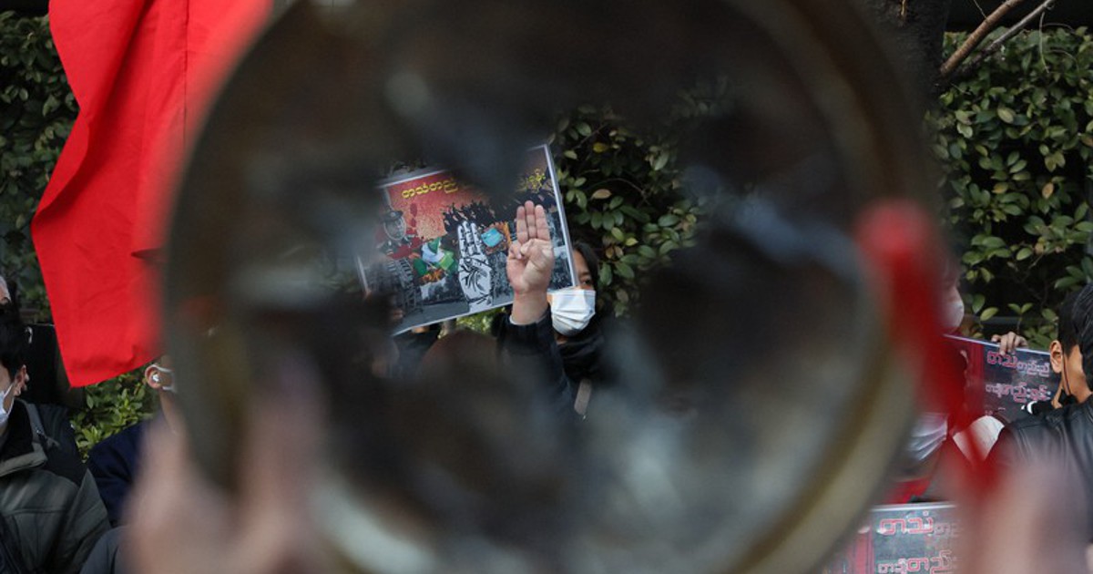 In Photos: Myanmar people in Tokyo protest on 2-yr-anniv. of coup - The ...