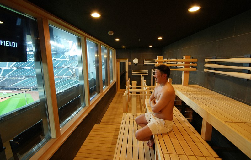 World's 1st baseball stadium with hot spring baths, sauna for ...