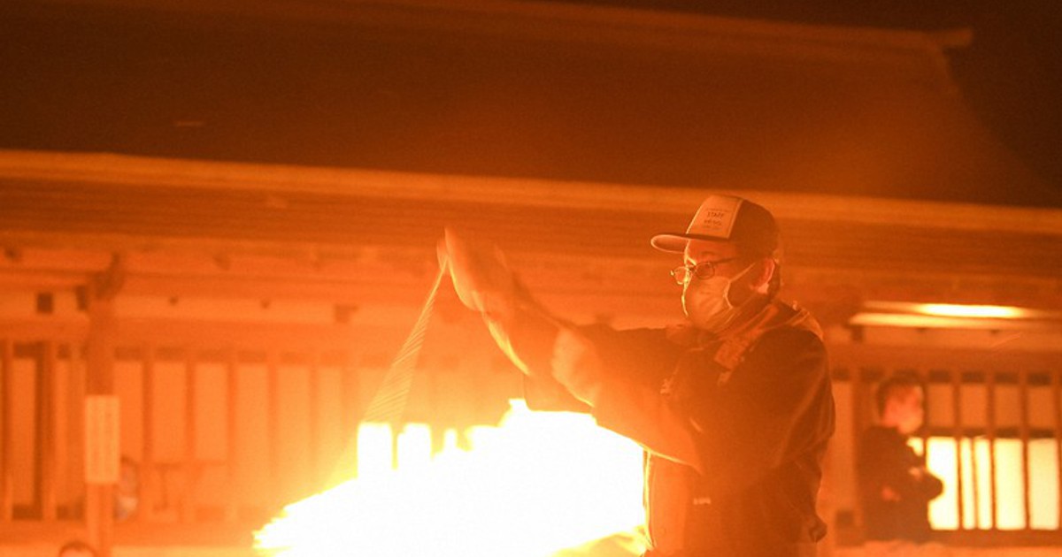 In Photos: Fire-spinning ritual beckons spring, rich harvests at Japan ...