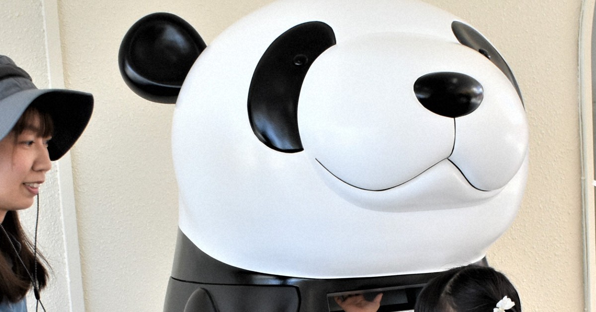 Giant panda postbox unveiled at west Japan theme park - The Mainichi