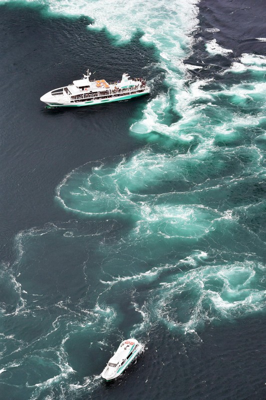 In Photos: Naruto Strait's whirlpools in west Japan leave tourists in ...