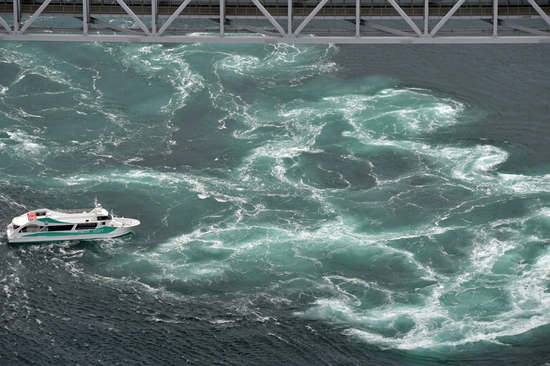 In Photos: Naruto Strait's whirlpools in west Japan leave tourists in ...