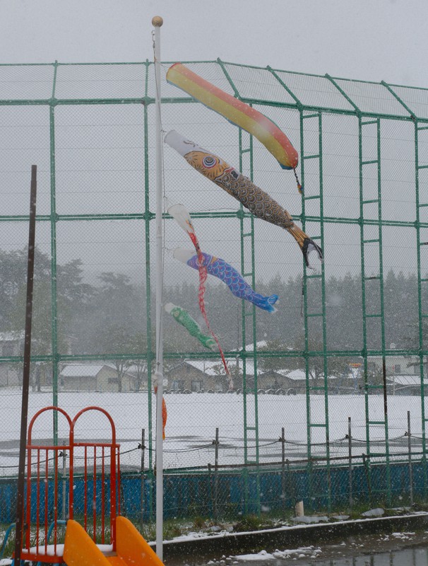 Northern Japan's Iwate Pref. observes latest snow on record - The Mainichi