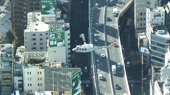 US military choppers' flight routes above packed Tokyo boulevards ...